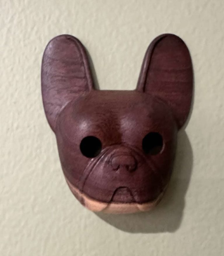 Original Carved Frenchie Mask - French Bull Dog Club of America
